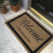 Infinity Custom Mats™ All-Weather Personalized Door Mat - STYLE: WELCO ...